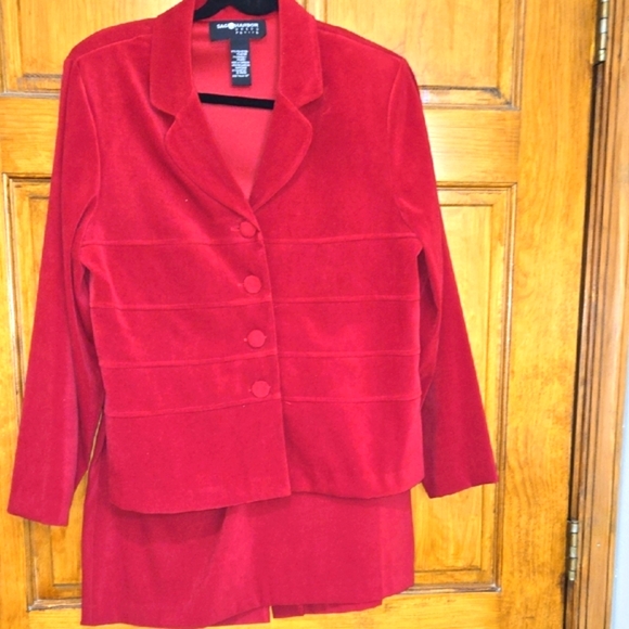 Sag Harbor | Jackets & Coats | Sag Harbor Red Blazer Tailored Business ...